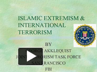 PPT – ISLAMIC EXTREMISM PowerPoint presentation | free to view - id ...