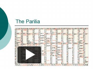 The Parilia presentation | free to view