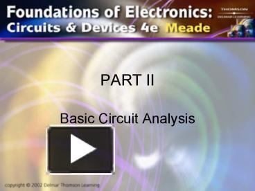 PPT – Basic Circuit Analysis PowerPoint presentation | free to view ...
