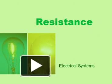 Resistance presentation | free to view