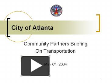 PPT – City of Atlanta PowerPoint presentation | free to view - id ...