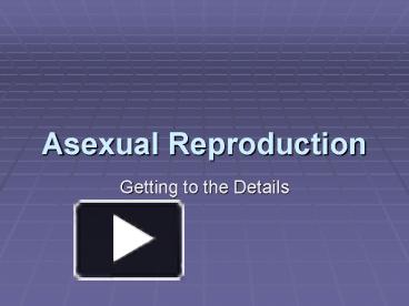 PPT – Asexual Reproduction PowerPoint presentation | free to download ...