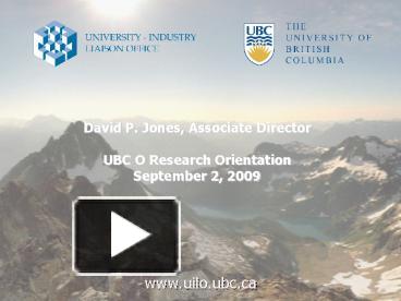 PPT – David P' Jones, Associate Director PowerPoint presentation | free ...