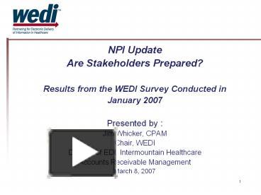 NPI Update presentation | free to download