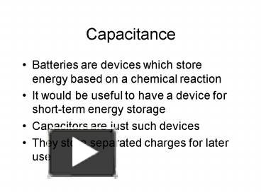 Capacitance presentation | free to view