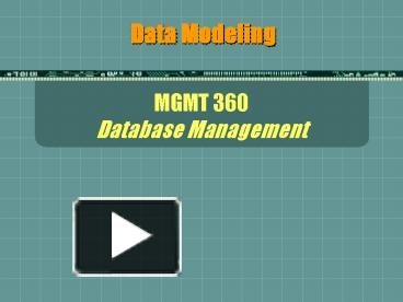 PPT – MGMT 360 Database Management PowerPoint presentation | free to ...