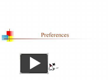 Preferences presentation | free to download
