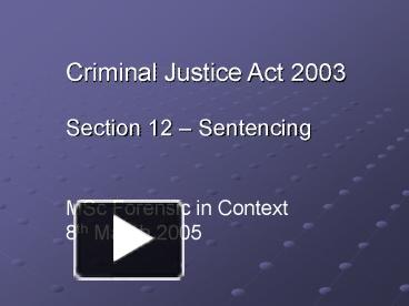 PPT – Criminal Profiling PowerPoint presentation | free to view - id ...