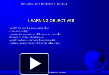 PPT – LEARNING OBJECTIVES PowerPoint presentation | free to view - id ...