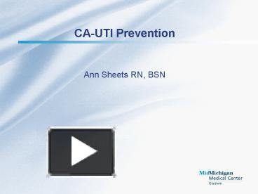 CAUTI Prevention presentation | free to view