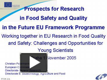 PPT – Prospects for Research PowerPoint presentation | free to view ...