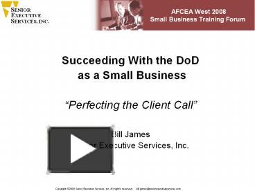 PPT – Succeeding With the DoD PowerPoint presentation | free to view ...