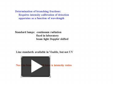 PPT – Determination of branching fractions: PowerPoint presentation ...