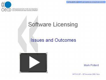Software Licensing presentation | free to view