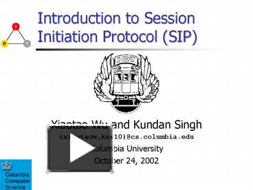 PPT – Introduction to Session Initiation Protocol SIP PowerPoint ...