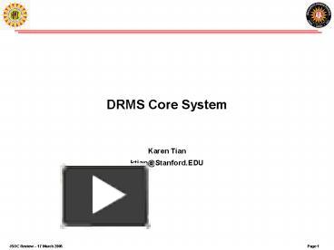 PPT – DRMS Core System PowerPoint presentation | free to download - id ...