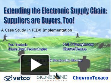 A Case Study in PIDX Implementation presentation | free to view