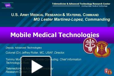 PPT – U'S' ARMY MEDICAL RESEARCH PowerPoint presentation | free to view ...