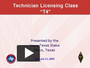 PPT – Technician Licensing Class T4 PowerPoint presentation | free to ...