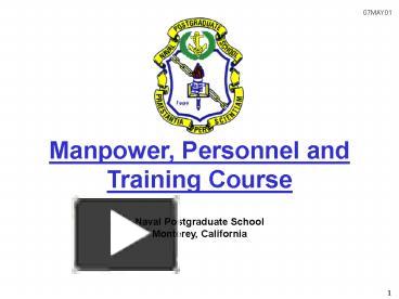 Manpower, Personnel and Training Course presentation | free to view
