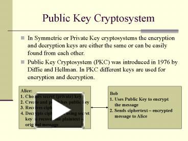 Public Key Cryptosystem presentation | free to download