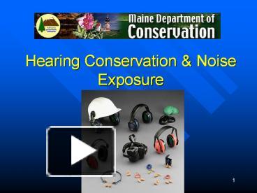Hearing Conservation presentation | free to download
