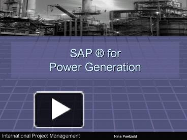 SAP for Power Generation presentation | free to view