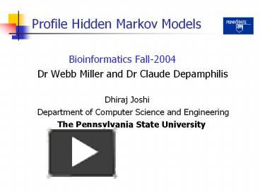 Profile Hidden Markov Models presentation | free to download