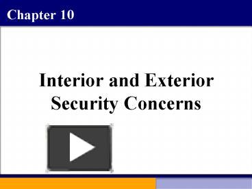 Interior and Exterior Security Concerns presentation | free to view