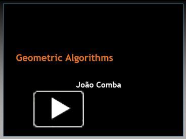 Geometric Algorithms presentation | free to view