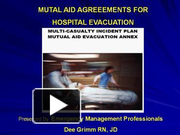 HOSPITAL EVACUATION EXERCISE presentation | free to download