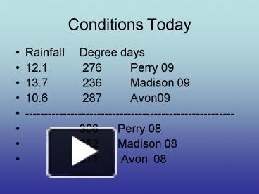 PPT – Conditions Today PowerPoint presentation | free to view - id ...