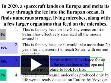 In 2020, a spacecraft lands on Europa and melts its way through the ice ...