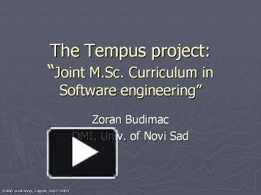 PPT – The Tempus project: PowerPoint presentation | free to view - id ...