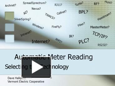 Automatic Meter Reading presentation | free to view