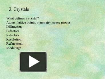 PPT – 3. Crystals PowerPoint presentation | free to download - id ...