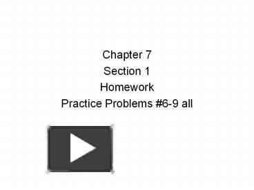 Homework presentation | free to view