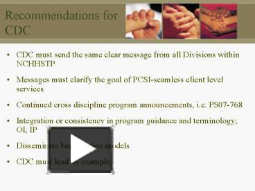 Recommendations for CDC presentation | free to download