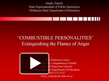 PPT – Sandy Garrett State Superintendent of Public Instruction Oklahoma ...