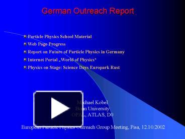 PPT – German Outreach Report PowerPoint presentation | free to view ...