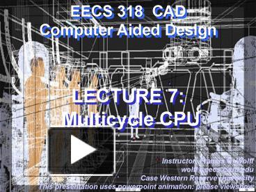 Lecture 7 Multicycle Cpu Presentation Free To View