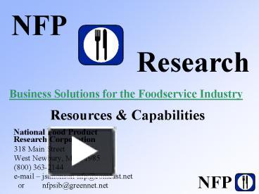 NFP Slide Show Brochure presentation | free to view