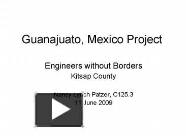Guanajuato, Mexico Project presentation | free to view
