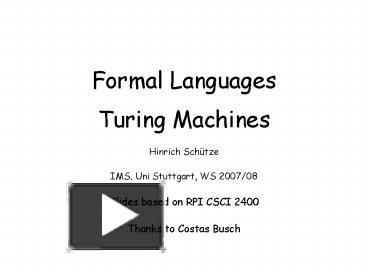 PPT – Languages and Finite Automata PowerPoint presentation | free to ...