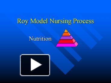 Roy Model Nursing Process presentation | free to view