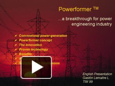 Powerformer TM presentation | free to view