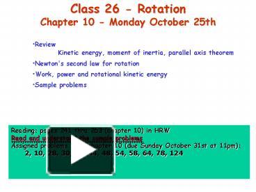 Class 26 Rotation presentation | free to view