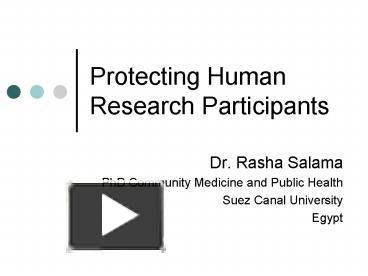 PPT – Protecting Human Research Participants PowerPoint presentation ...