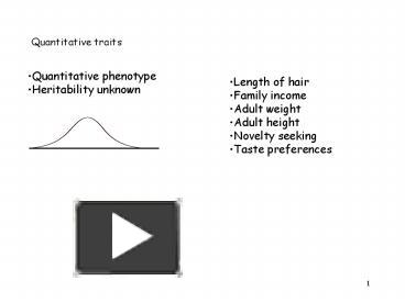 PPT – Quantitative phenotype PowerPoint presentation | free to view ...