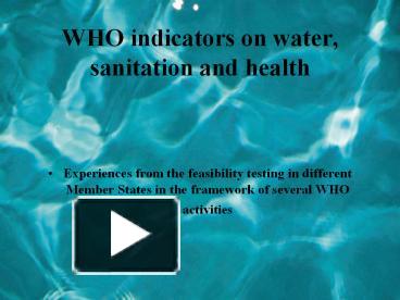 PPT – WHO PowerPoint presentation | free to download - id: 22fd9f-NDMwO